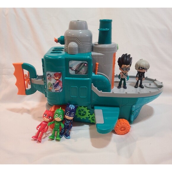 Toys | Pj Masks Romeos Flying Factory Lab Vehicle And Romeo Luna Girl ...